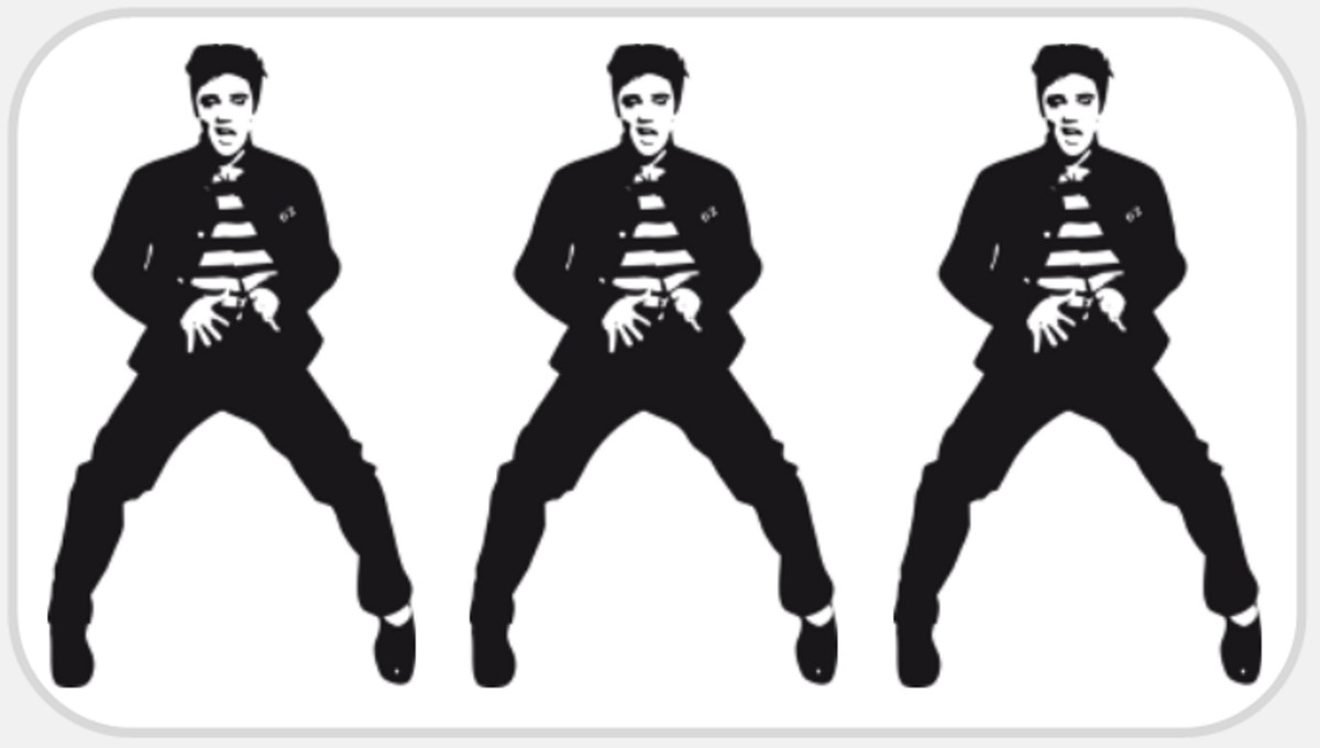 Elvis Presley Dancing Silhouette