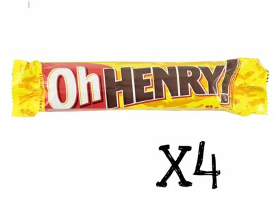 OH HENRY Chocolate Candy Bar 58g x 4 HERSHEY Canadian FRESH FROM CANADA ...