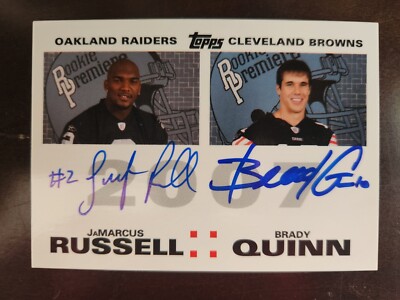 2007 Topps Auto Jamarcus Russell Brady Quinn Stanton Beck Quad ...