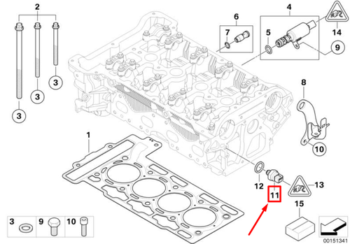 MINI CABRIO R57 Motoröldruckschalter 12617568481 7568481 NEUES ECHTES ...