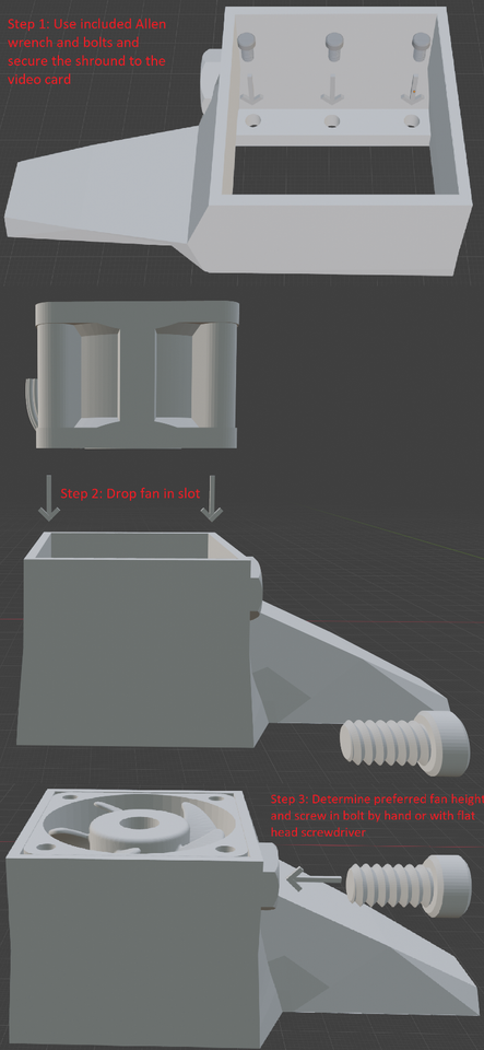 Nvidia Tesla V100 P40 P100 K20 K40 K80 M10 M40 M60 Adapter Kit -Fan Not ...