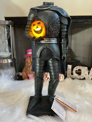 Halloween 15" Sleepy Hollow Headless Horseman Soldier Knight LED Light ...