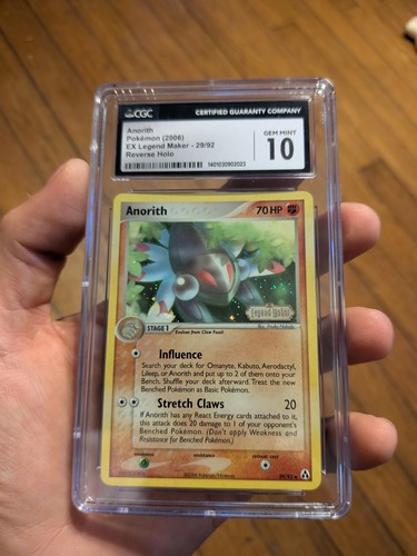 (POP 16) CGC 10 GEM MINT Anorith 29/92 Stamped Holo Pokemon EX Legend Maker | eBay