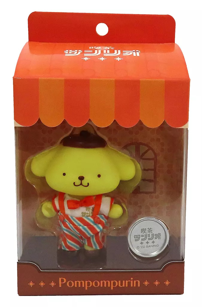 Sanrio Pom Pom Purin Soft Vinyl Mascot Holder Cafe 2nd Series PVC 9cm ...