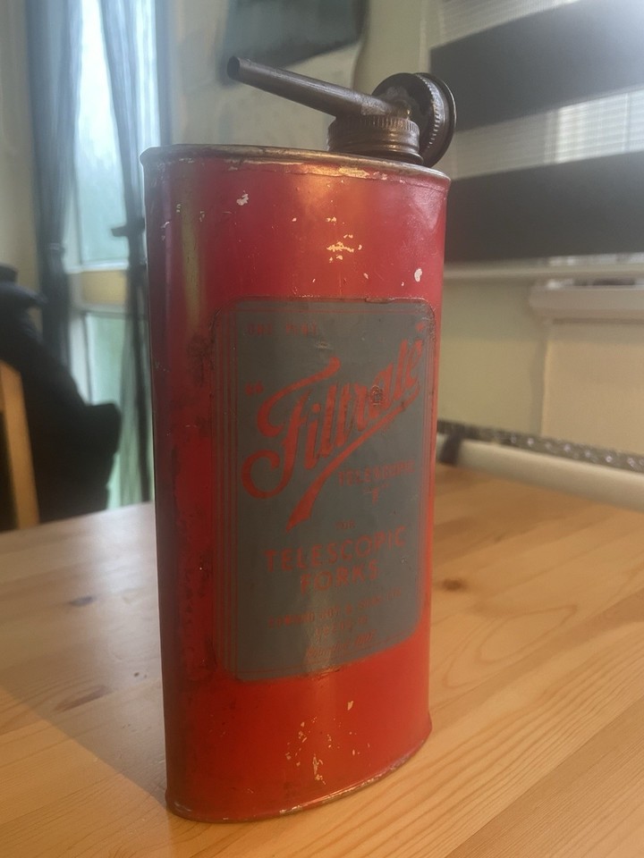 Vintage Filtrate Telescopic Forks Oil Can | eBay UK