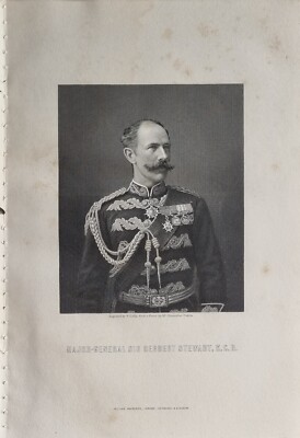 1895 ANTIQUE PRINT MAJOR GENERAL SIR HERBERT STEWART | eBay UK