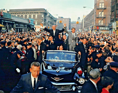 President Johnson (LBJ) & Robert F. Kennedy Campaign in Brooklyn, NY ...