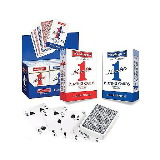 Waddingtons No.1 Classic Playing Cards Decks of Red & Blue Poker Game ...