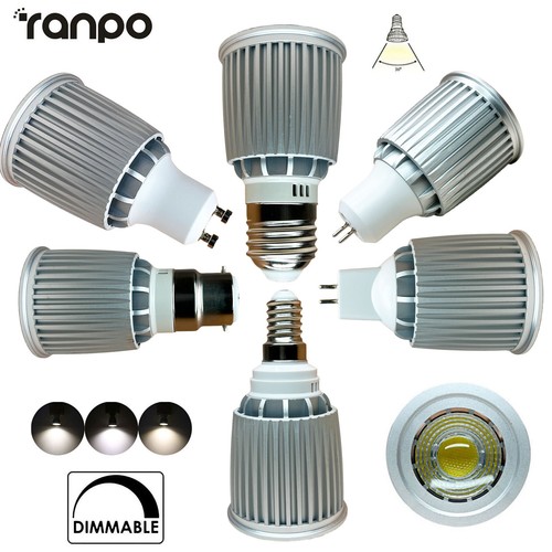 Dimmable Led Spotlight Bulbs 12w Gu5.3 Bulb E14 Red 110v 220v 24v Cob ...