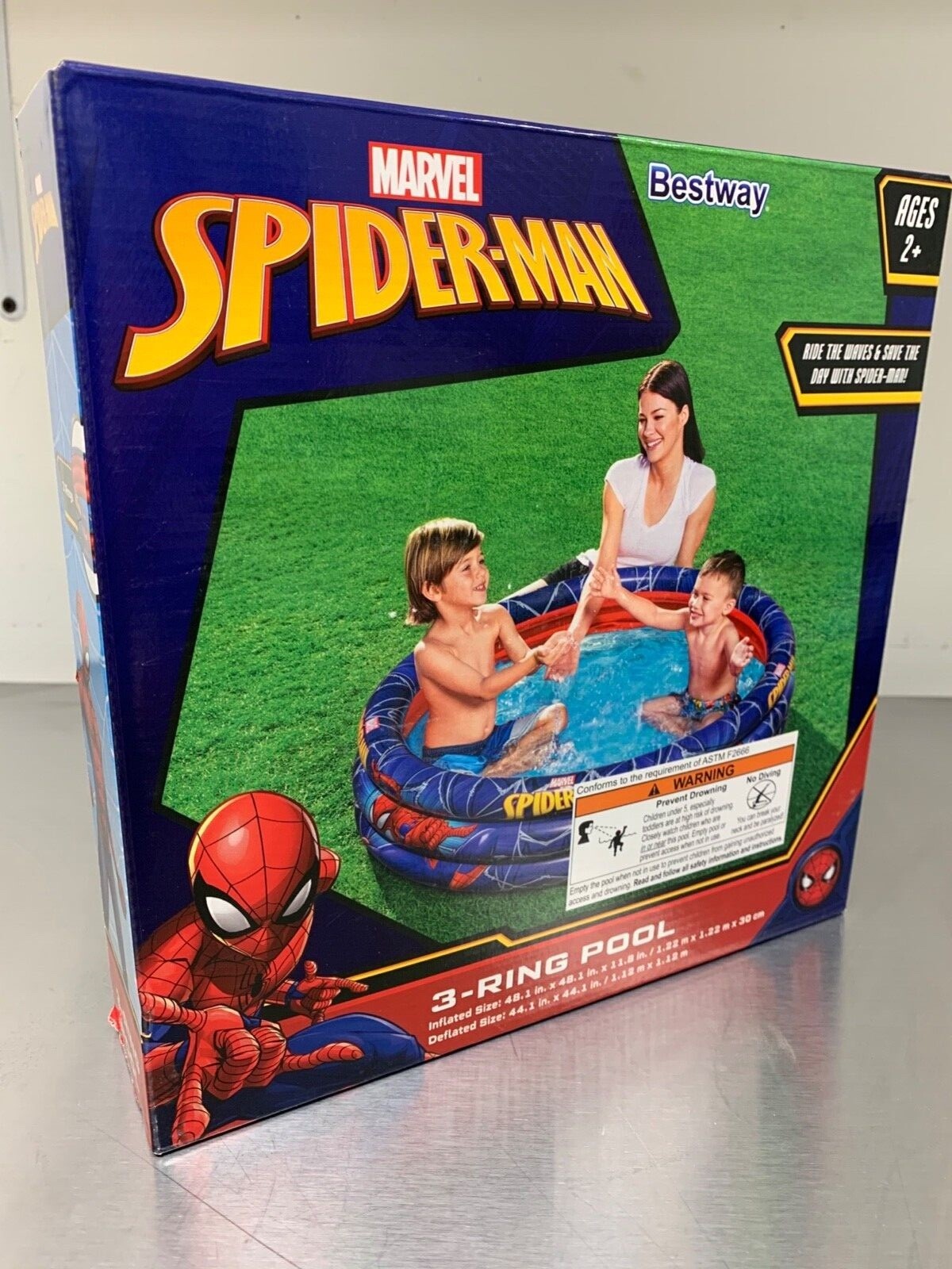 KIDS SPIDER-MAN PADDLING POOL 3 RING GARDEN POOL X ￡5.65 dskgroup.co.jp