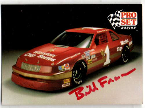 Vintage NASCAR Bill France Jr original hand signed autographed card | eBay