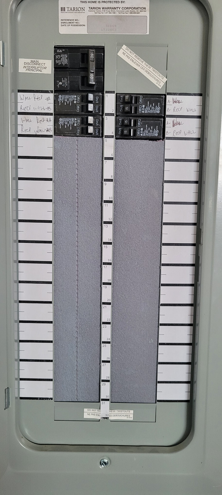 Eaton Circuit Breaker Panel Directory Replacement Labels / Decals ...