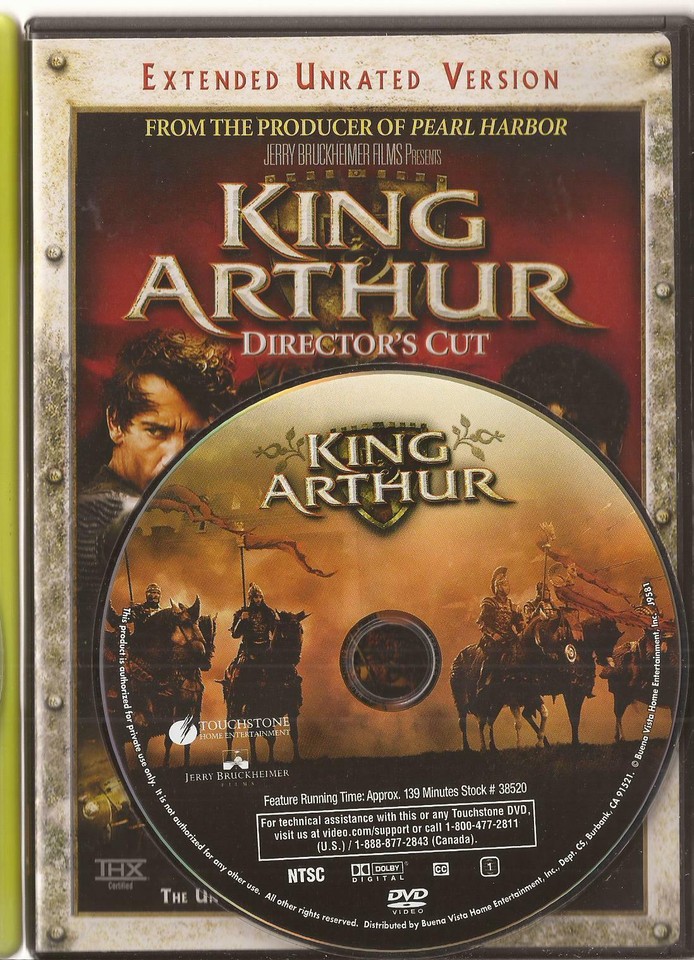 King Arthur (DVD, 2004, Extended Unrated Version) U.S. Issue Disc Only ...