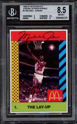 1990-91 McDonald's MICHAEL JORDAN #1 The Lay-Up BGS 8.5 w/ 9's | eBay