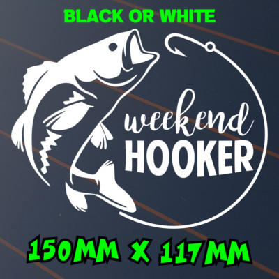 Fishing Sticker Car Decal Window Weekend Hooker 4x4 Fish Shimano Boat ...