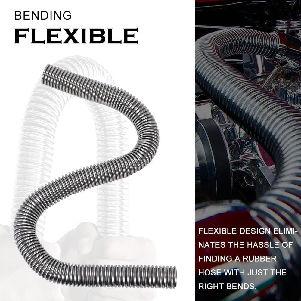 US 1PCS Heavy Duty Stainless Steel 24" Upper/Lower Radiator Hose w ...