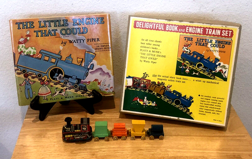 VINTAGE 1964 LITTLE ENGINE THAT COULD BOOK WITH SHACKMAN TIN WIND-UP ...