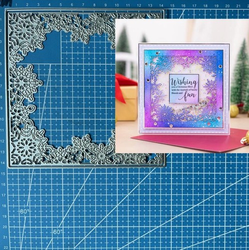 Snowflake Frame Metal Cutting Dies Scrapbooking Embossing Paper Card ...