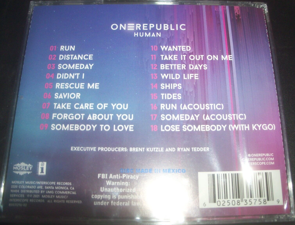 OneRepublic / One Republic – Human – Bonus Tracks CD – New | eBay