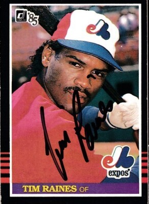 Tim Raines autographed signed autograph auto Montreal Expos 1985 ...