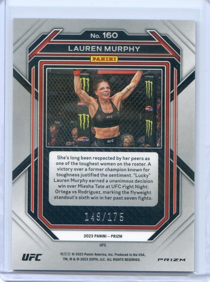 2023 Panini Prizm UFC LAUREN MURPHY CARD #160 BLUE PRIZM /175 | eBay