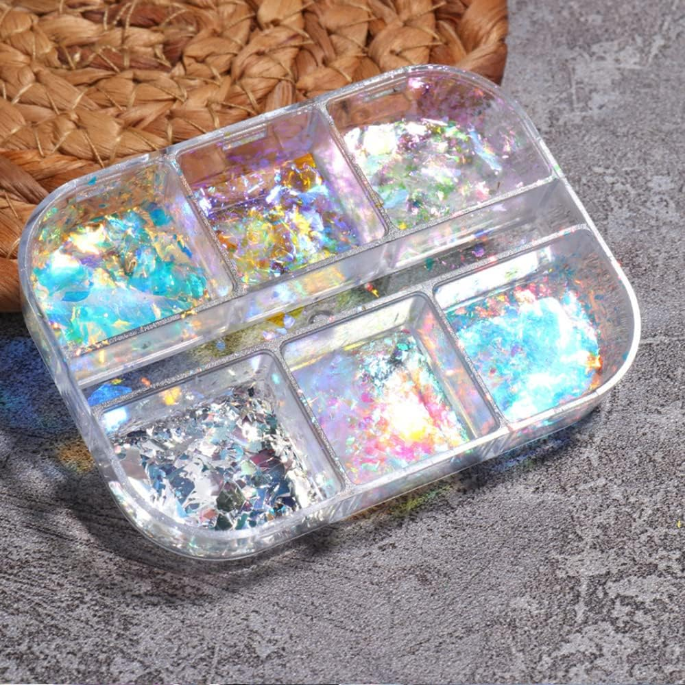 Chrome Nail Sequins Holographic Glitter Chameleon, Ultra-Thin ...
