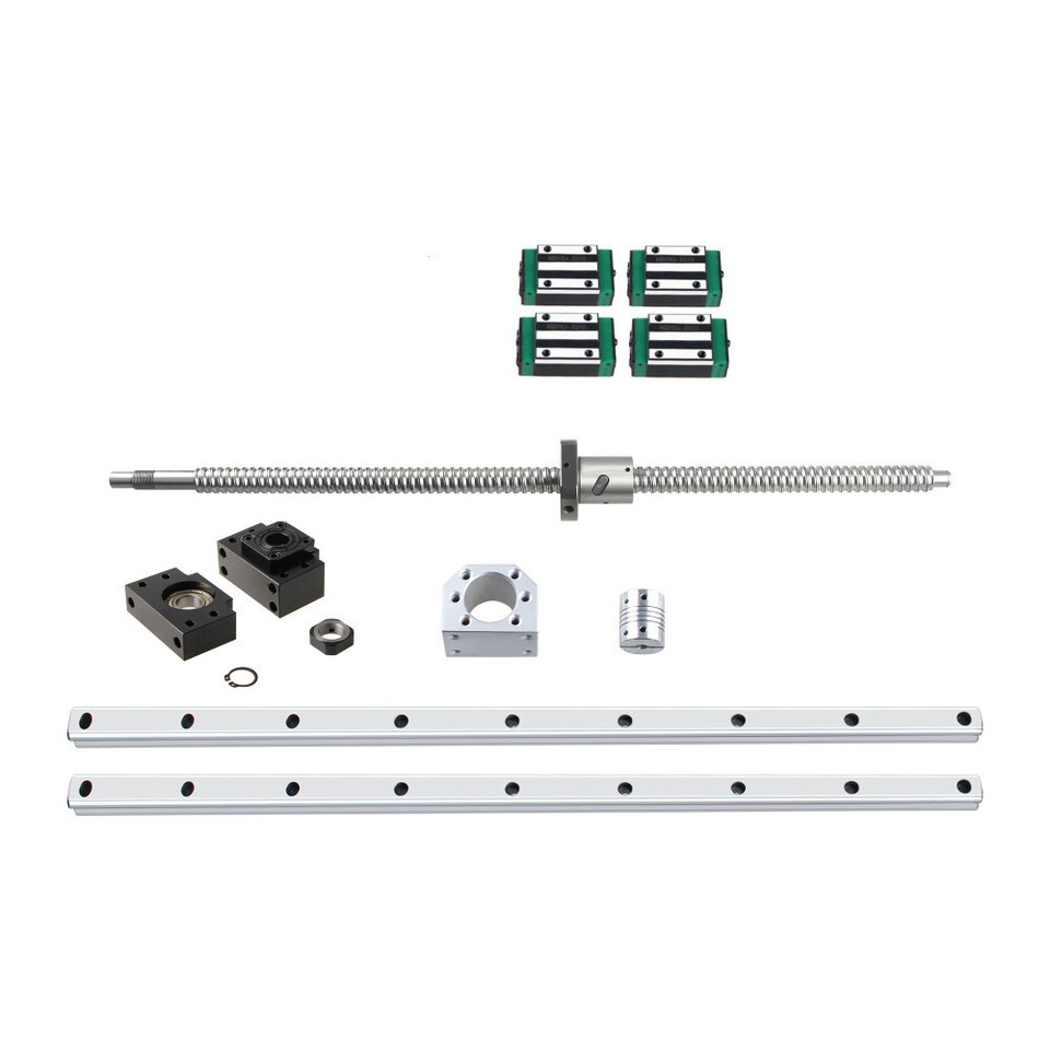 HGR15 HGR20 HGR25 Linear Guide Rail + SFU1605 SFU1204 Ball Screw Kit ...