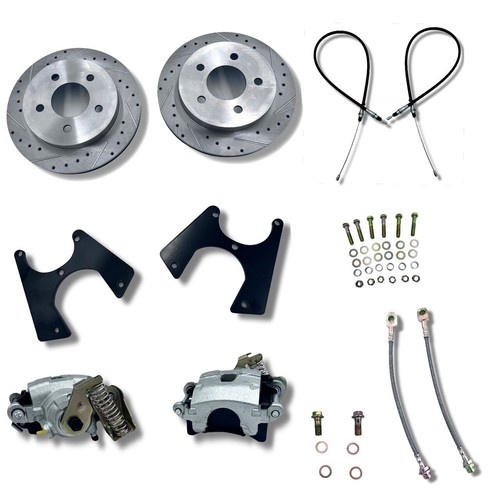 1963-1987 Chevy C10 Rear Disc Brake Conversion Kit Silver E-Brake ...