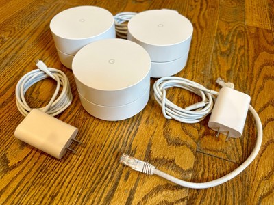 Google Mesh AC-1304 Wifi 3 Pack - PREVIOUSLY USED, EXCELLENT CONDITION ...