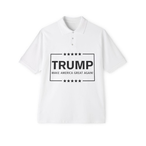 TRUMP MAGA MAKE AMERICA GREAT AGAIN 2024 WHITE POLO SHIRT SIZE LARGE L ...