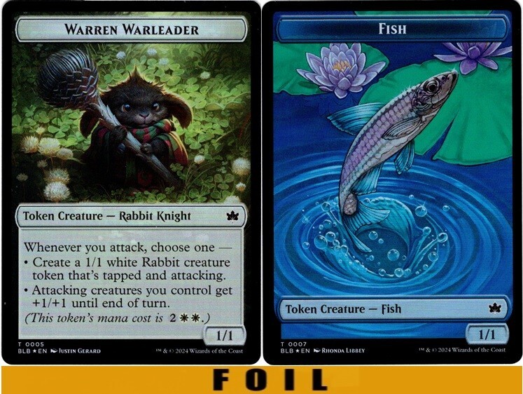 1x - Warren Warleader \ Fish Token - FOIL - Bloomburrow - NM MTG | eBay