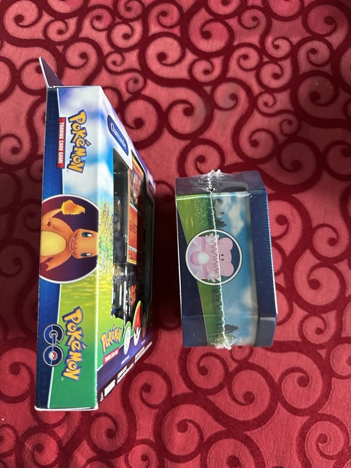 TCG Pokemon GO Charmander Pin Collection Box Pikachu TIN Lot OF 2 New ...