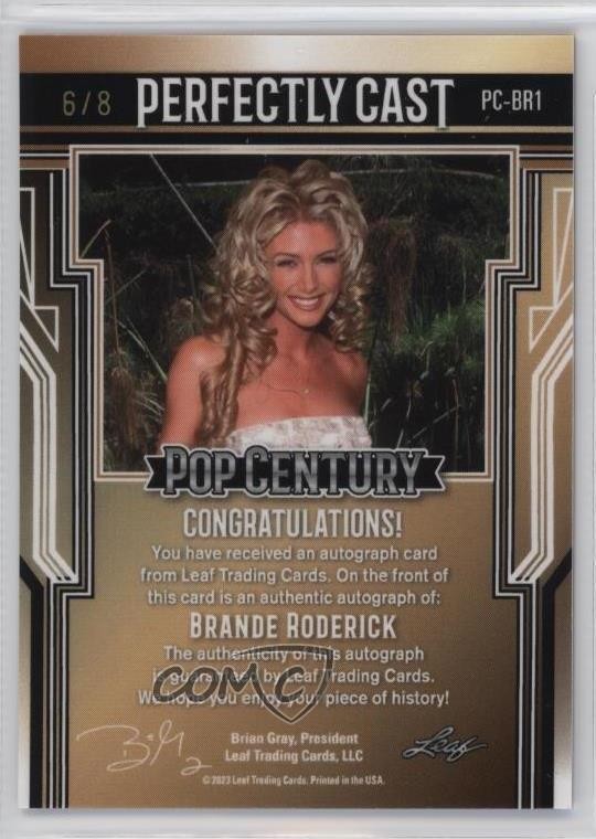 2023 Leaf Metal Pop Century Pink Crystals 6/8 Brande Roderick #PC-BR1 ...