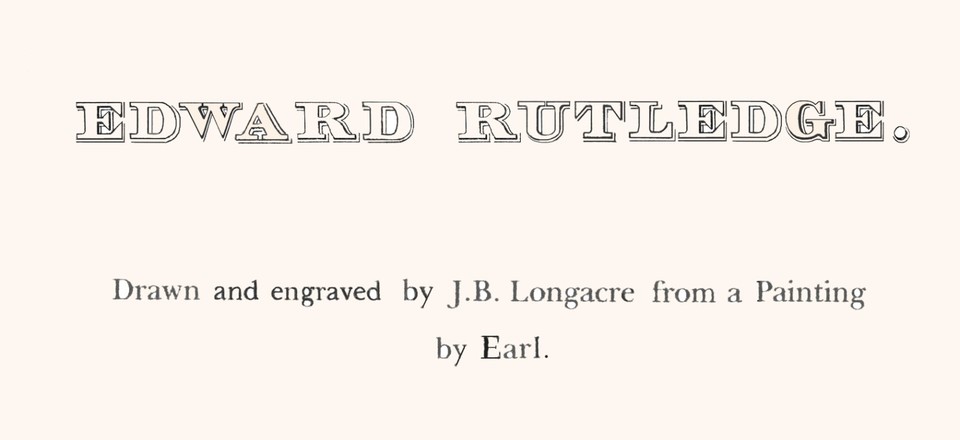 EDWARD RUTLEDGE Declaration of Independence 1822 engraving Original ...