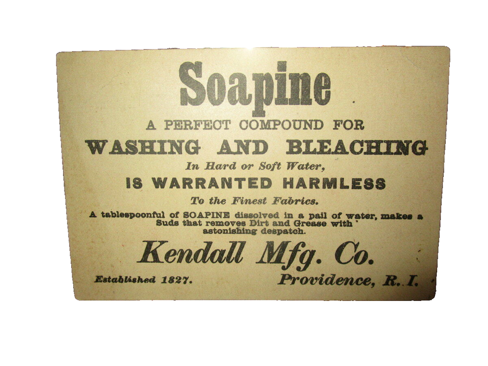 Antique promotional card -Soapine -Kendall | eBay