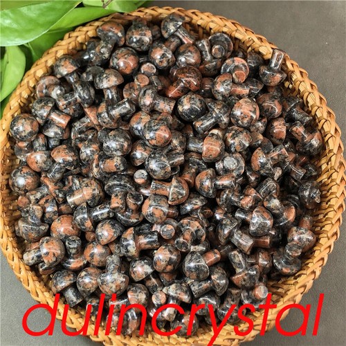 100pcs Wholesale Natural Red Spectrolite Mushroom Quartz Crystal Skull ...