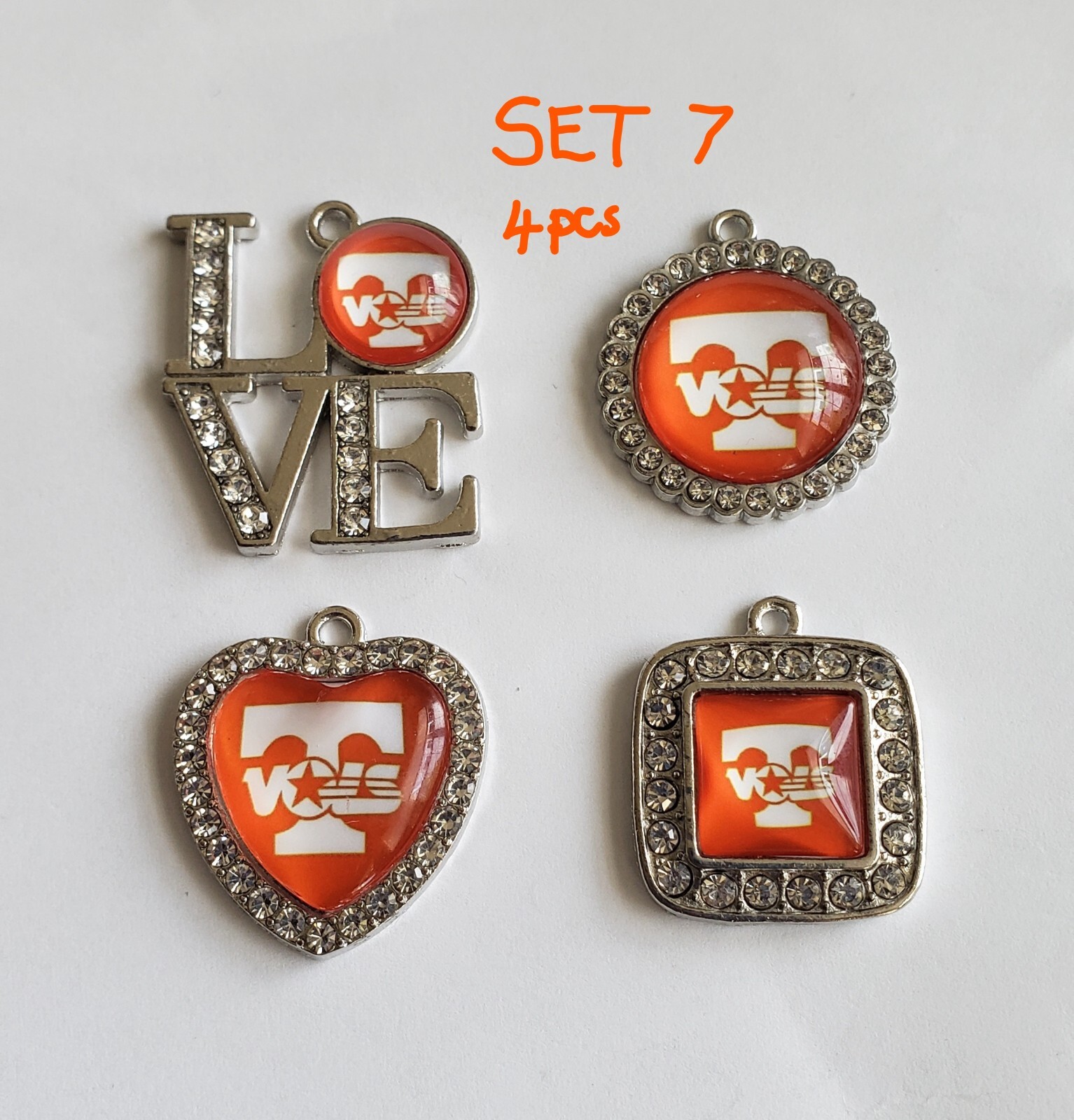 Sell 4pcs of Tennessee Vols College Football team, glass made, enamel ...