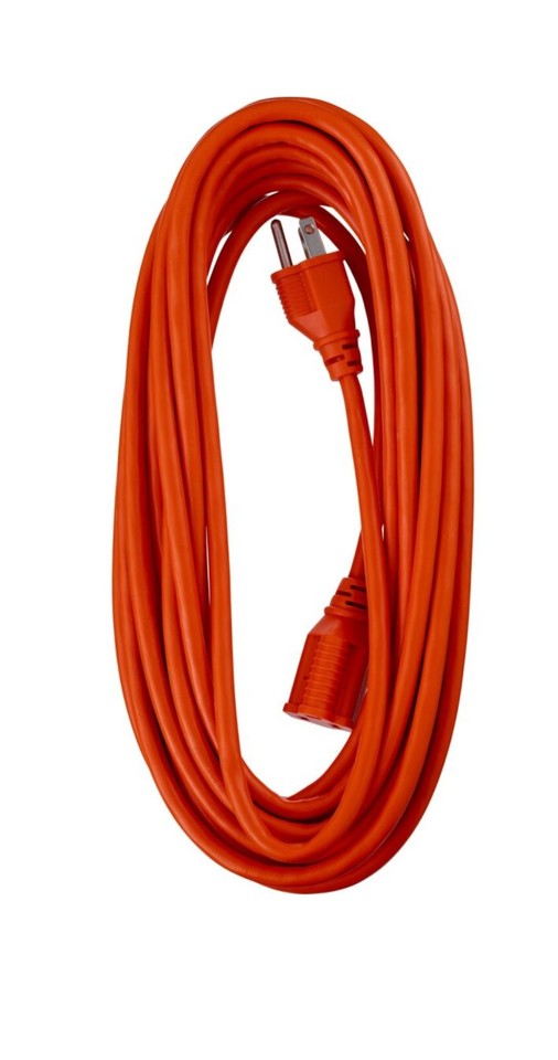 25ft Power Outdoor Extension Cord & Indoor - Waterproof Electric Drop ...