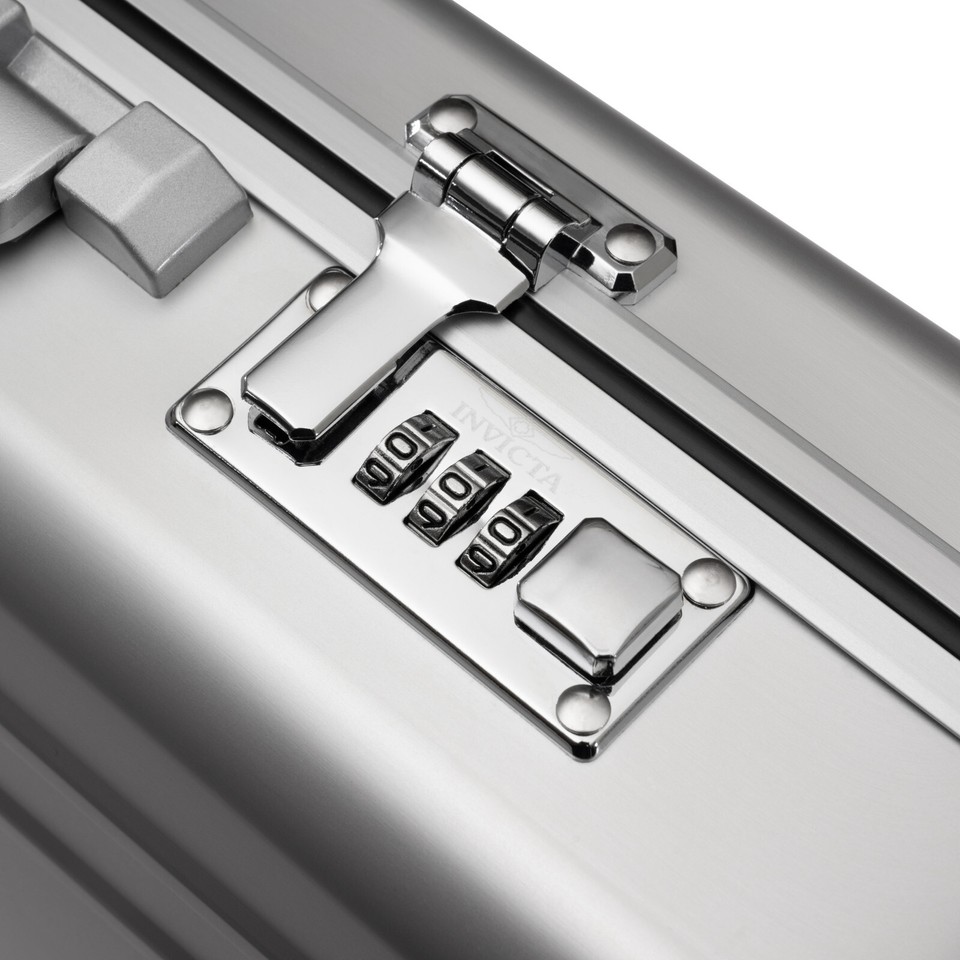 Invicta 18 Slot Aluminum Watch Briefcase Silver With Locks Brand New | eBay