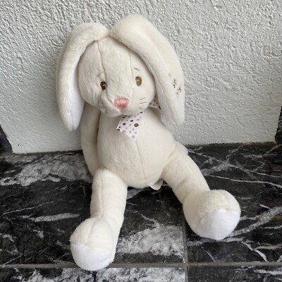Baby Ganz My First Bunny Plush Polka Dot Bow Stuffed Rabbit Lovey ...