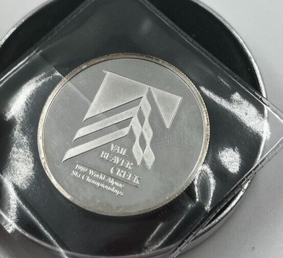 Vail Beaver Creek 1989 World Alpine Sky Championship pure silver Ounce ...
