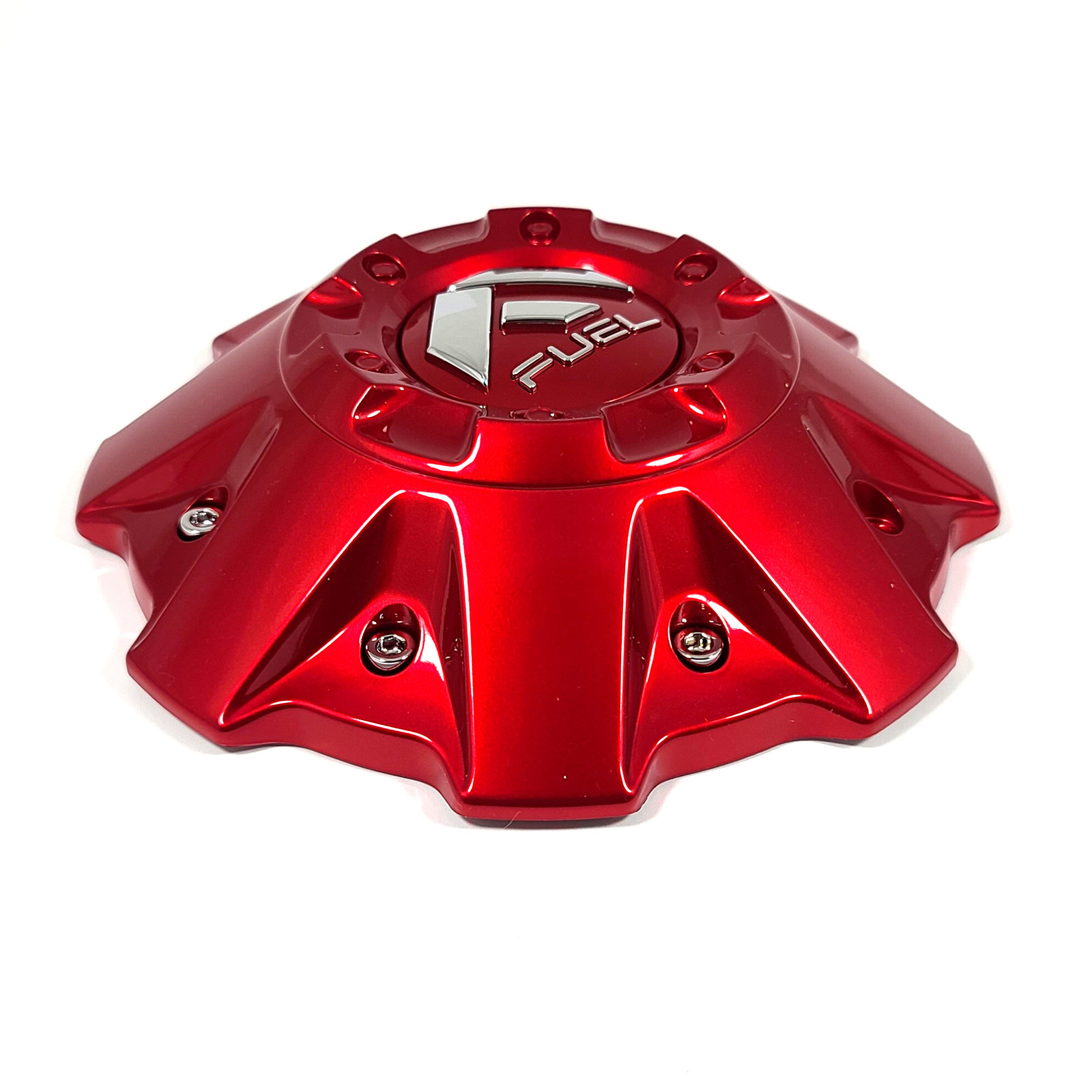 Fuel Gloss Red Center Cap 8"OD 1-7/8"H Bolt-On Open-End, Closed-End ...