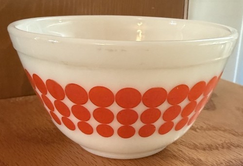 Vintage Pyrex Orange Polka Dot Mixing Nesting Bowl 1.5 Pint | eBay