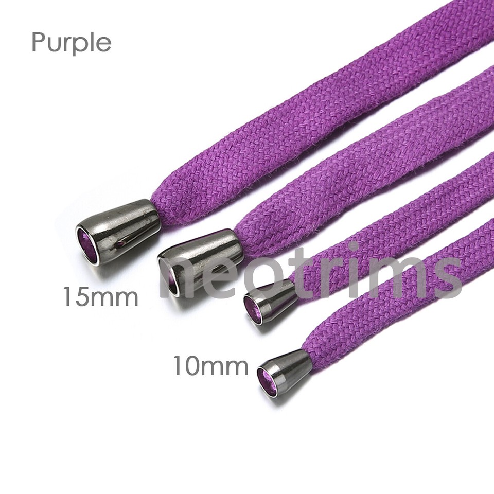 Drawstring Cord Flat Cotton Sweatshirt Hoodie String Gunmetal Toggles ...