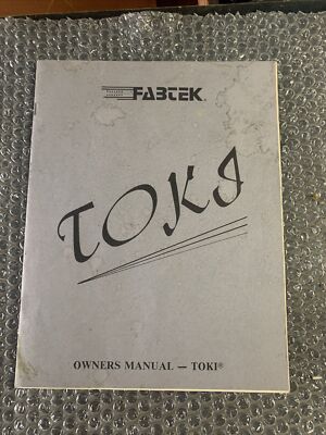 Original TOKI FABTEK arcade Video game manual | eBay