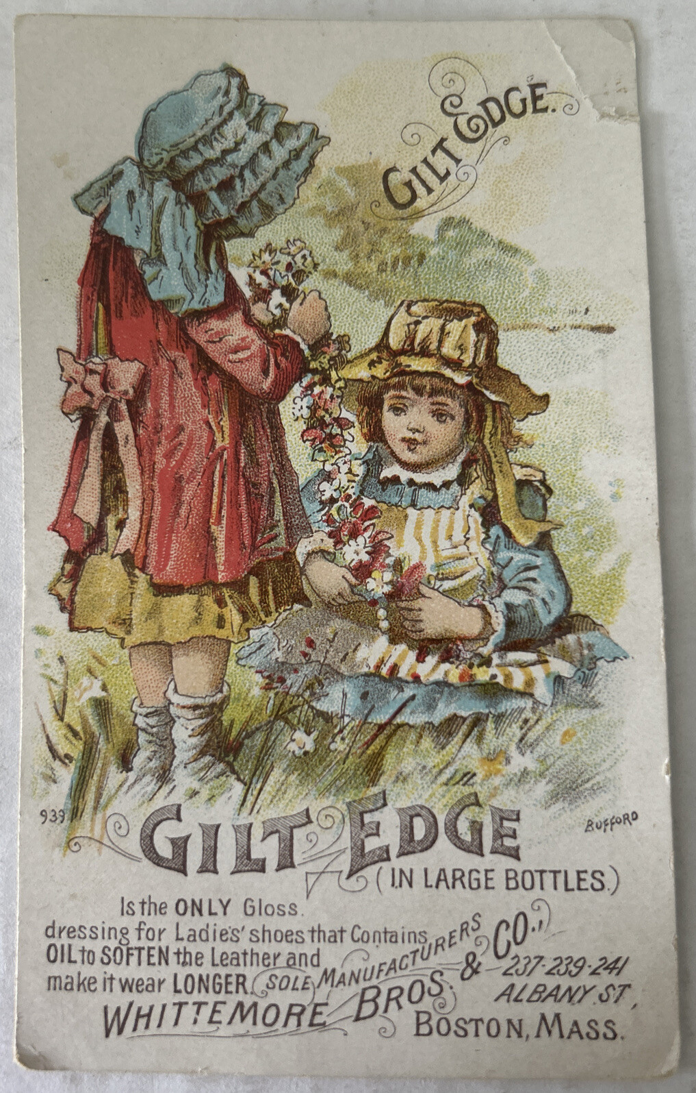 Gilt Edge Whittemore Bros & Co. Boston, Massachusetts Vintage Print | eBay
