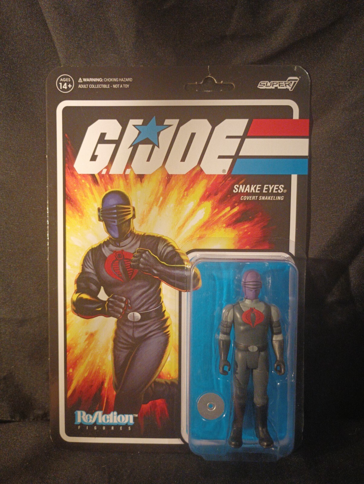 Snake Eyes Covert Snakeling 2022 3.75" GI JOE COBRA ReAction Super 7 ...