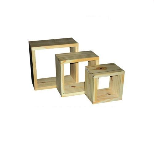 Wooden Wall Cube Cubes Shelf Storage Book Case Unit Wood CD Storage ...