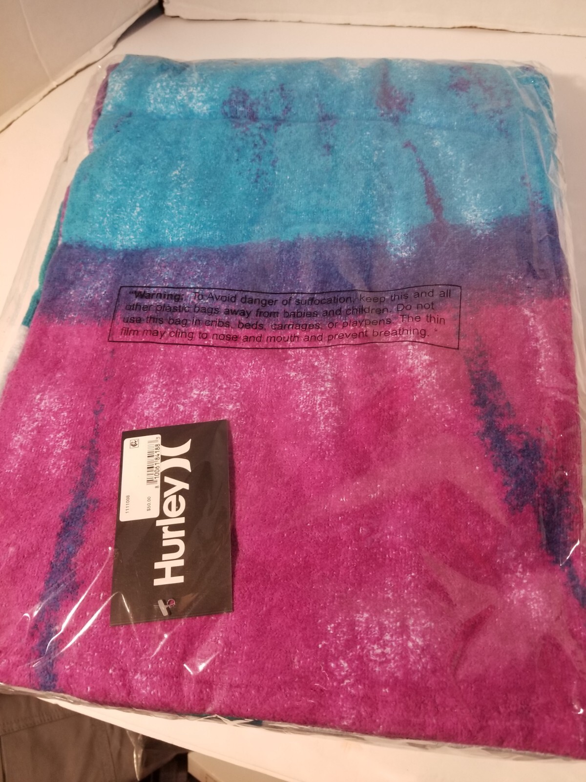 Hurley Beach Towel (36x70) - Lightweight Iconic Spiral Dye Blue for ...