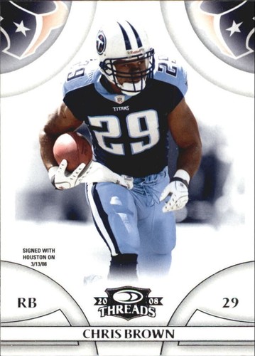 2008 Donruss Threads Football Card #144 Chris Brown | eBay